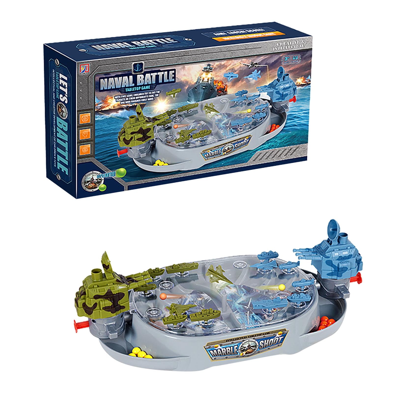 C Sea Battle Tank Shooter Game Interactive Ejection Pinball Toy Dual ...