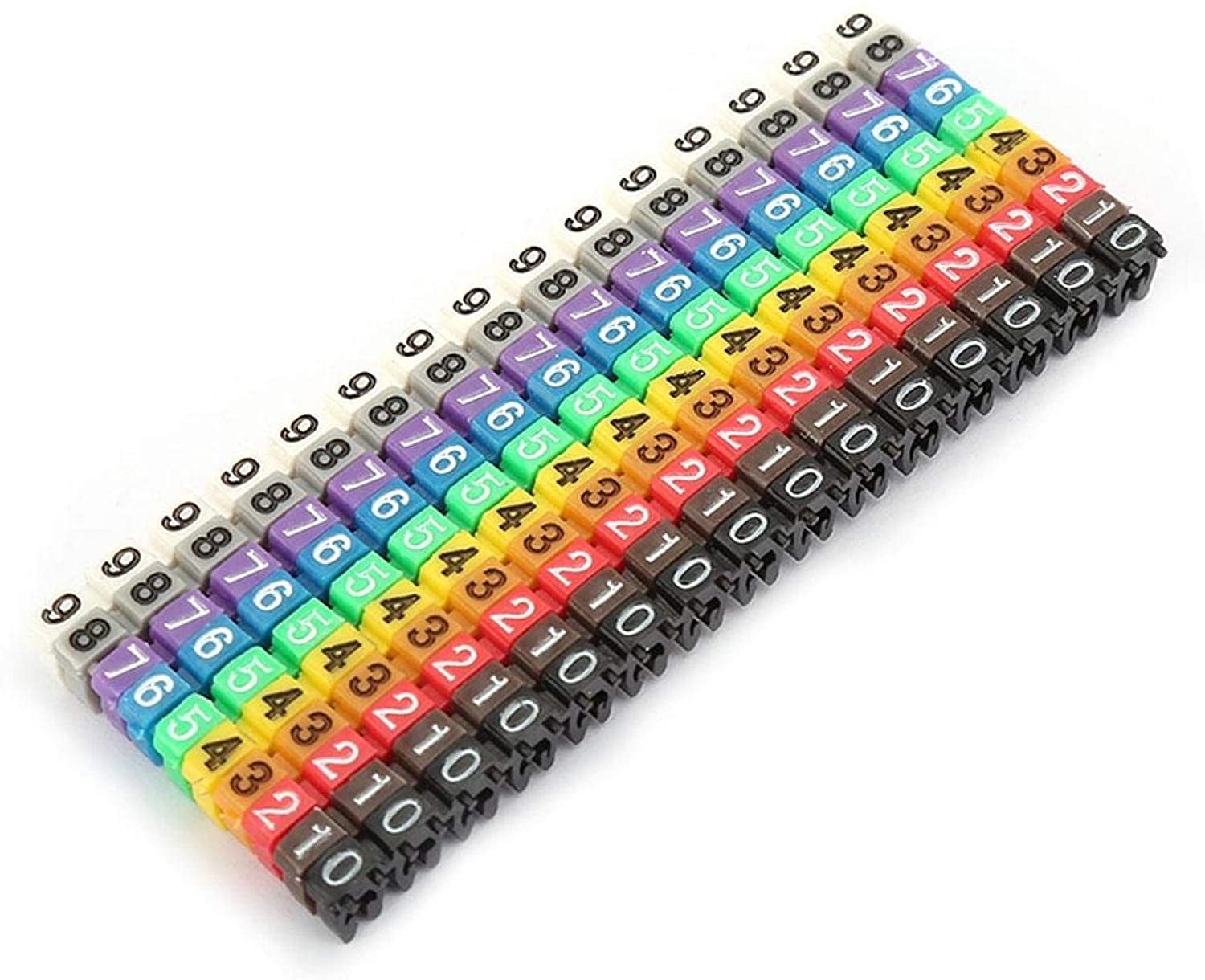 C Shape Coded Clip on Plastic Cable Identification Wire Cord Cable ...