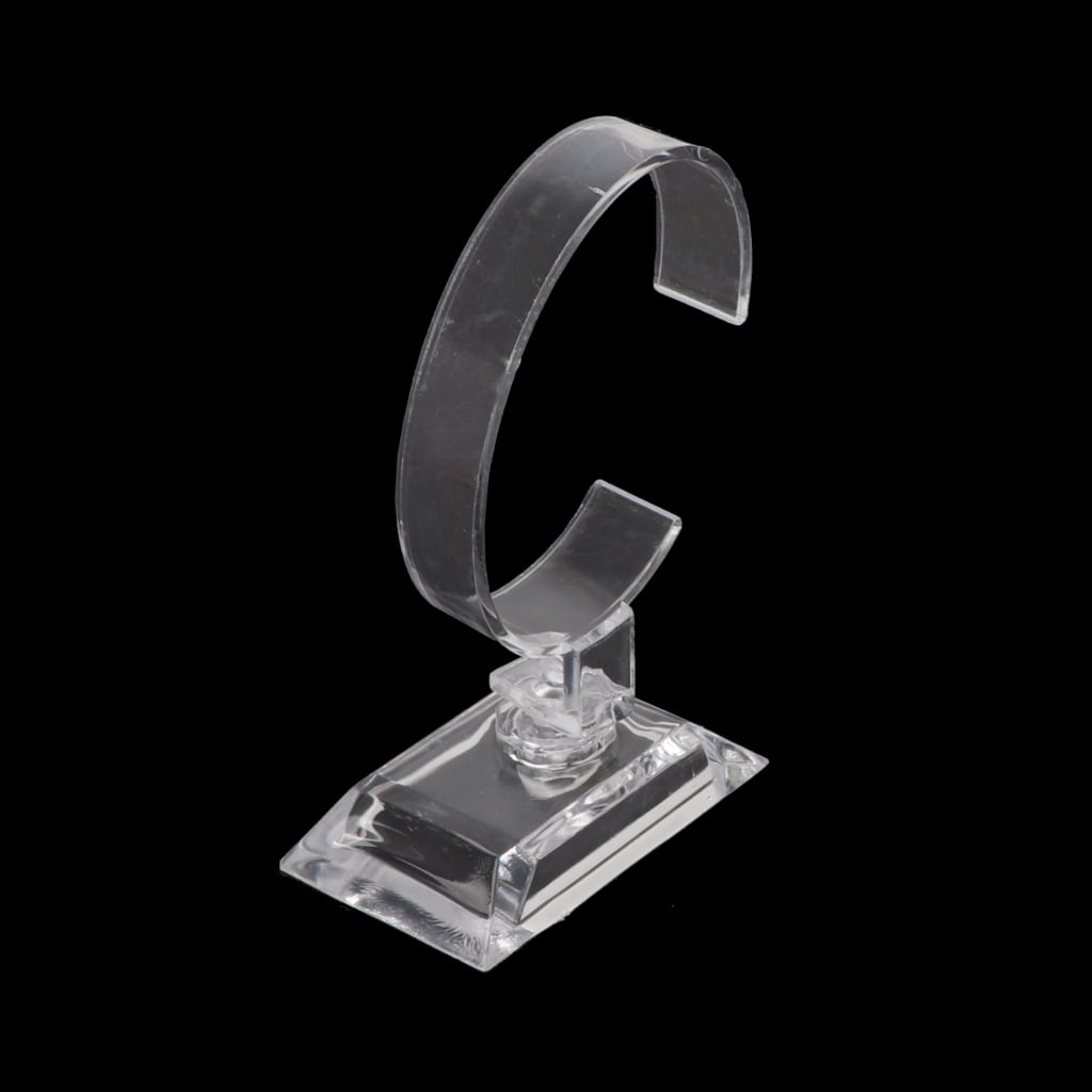 C Shape Watch Bracelet Display Rack Clear Acrylic Watch Holder Stand ...