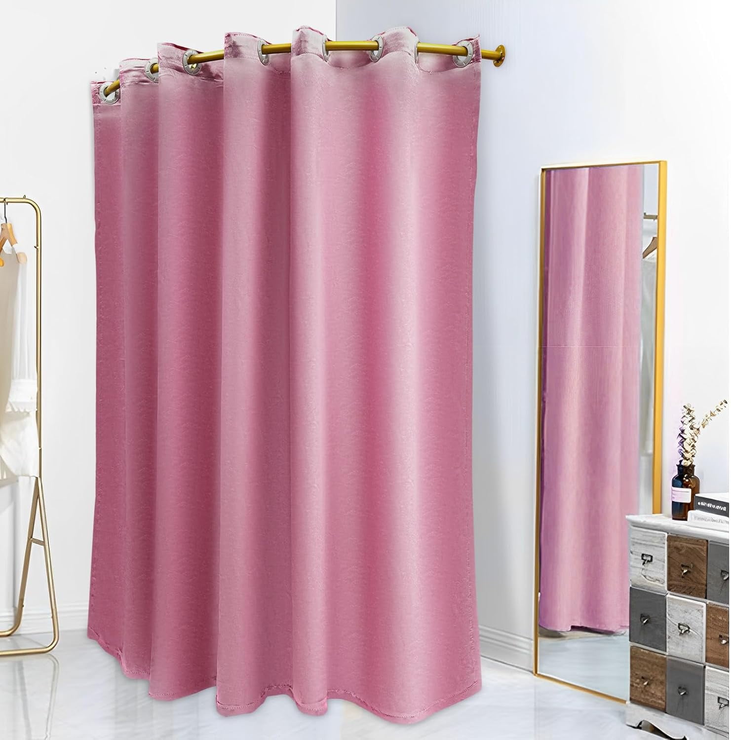 C-Shaped Clothing Store Fitting Room Wall-Mounted Changing Room ...