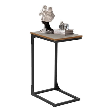 HomGarden C-Shaped Small End Table Oval Sofa Side Table Metal Frame ...