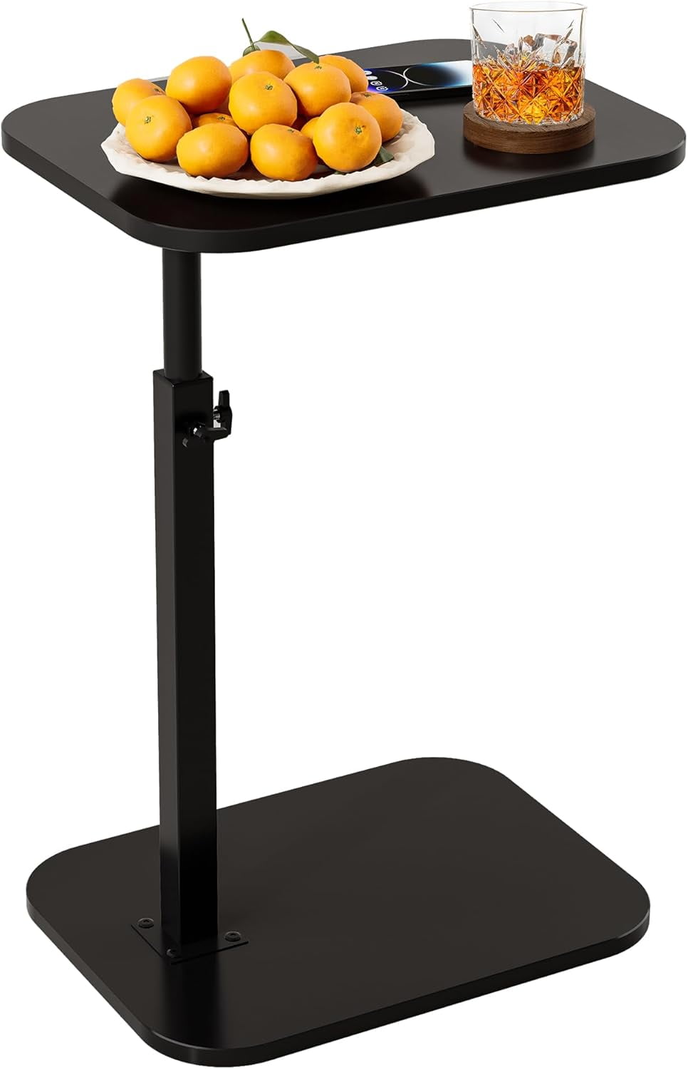 C Shaped End Table, Adjustable Height Couch Side Table, Horizontal 360 ...