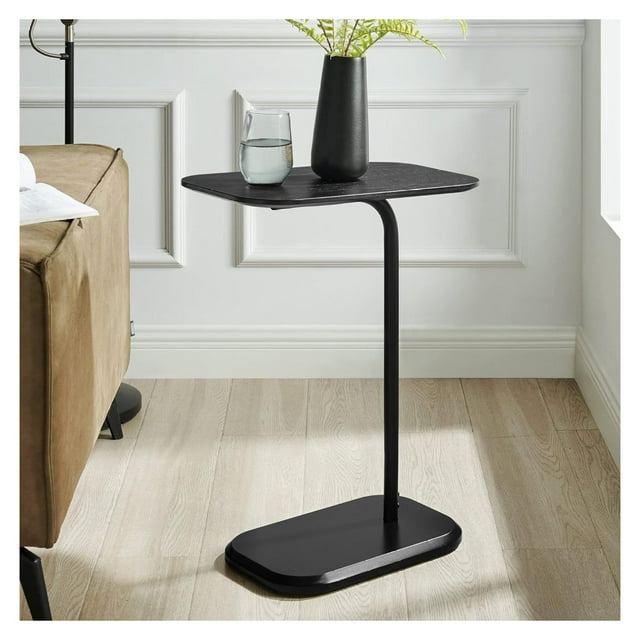 C-Shaped End Table, Black C Table for Couch and Bed, Sofa Side Tables ...