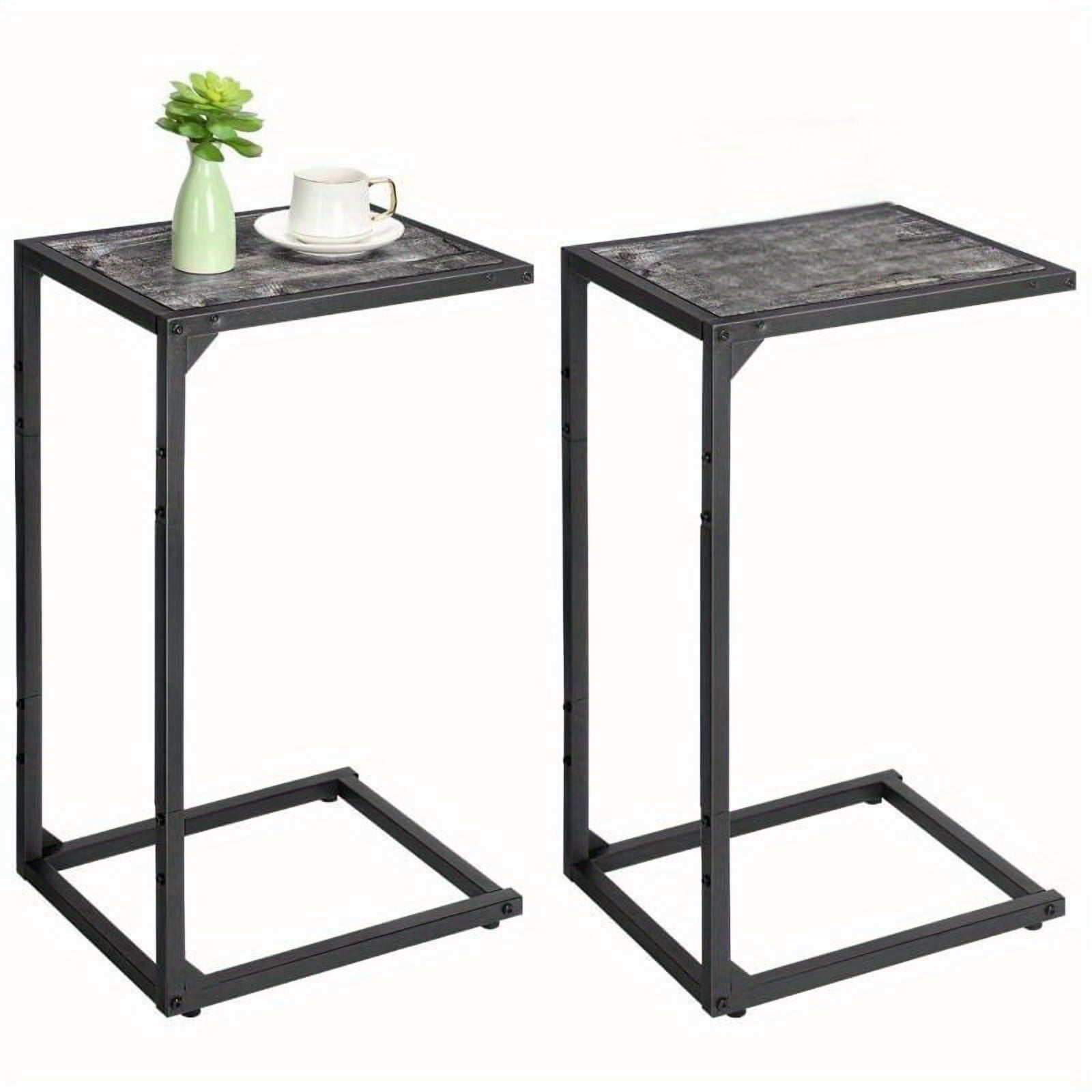 C Shaped End Table, Couch Tables That Slide Under, TV Tray Snack Table ...