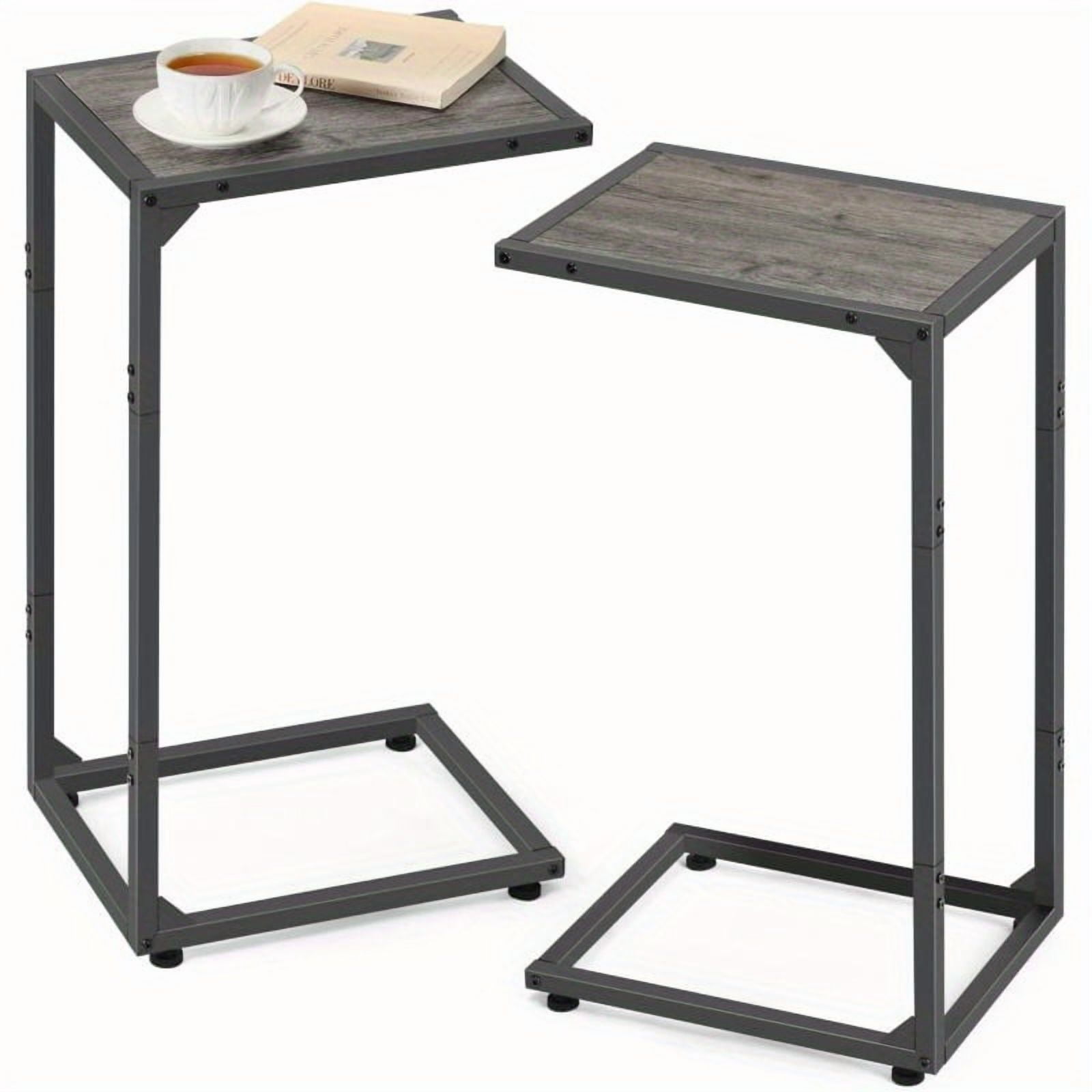 C Shaped End Table, Couch Tables That Slide Under, TV Tray Snack Table ...