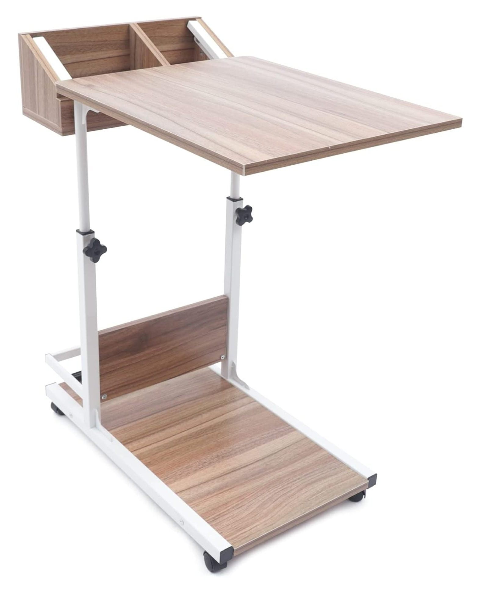 C Shaped End Table, Height Adjustable Snack Side Table, Small End Table ...