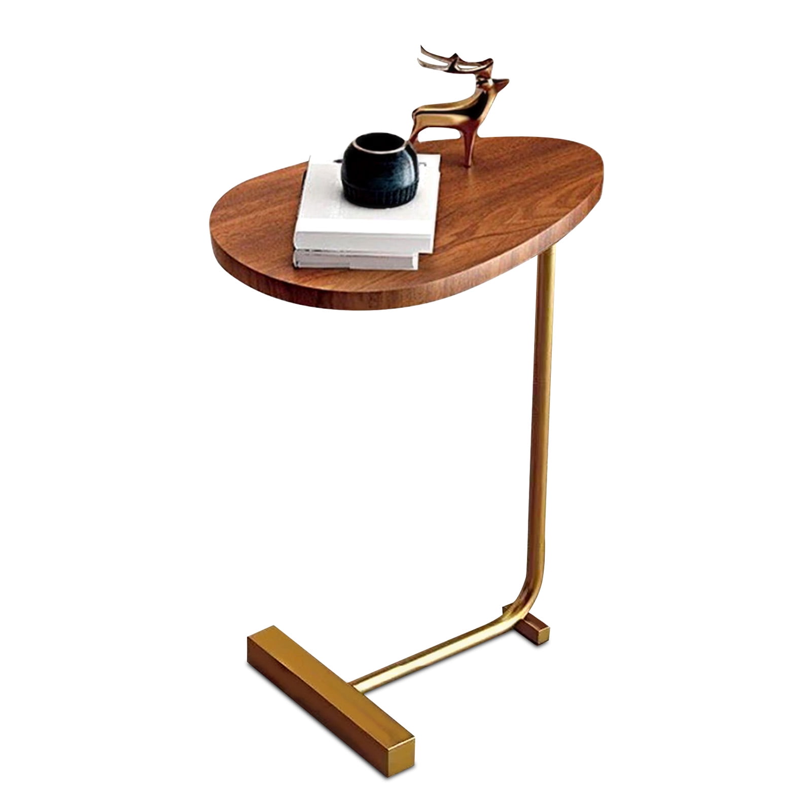 C Shaped End Table, Metal Side Table for Couch and Bed, Small Table for ...