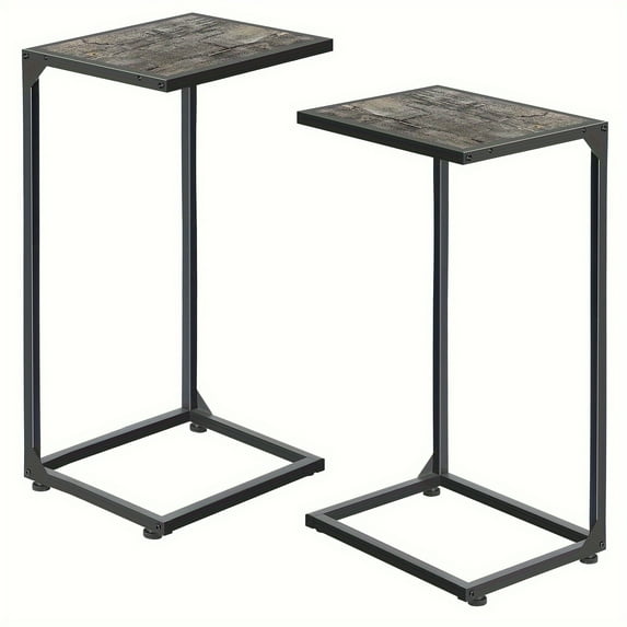 C Shaped End Table Set of 2/1Pack, C Table End Table, End Tables Living ...