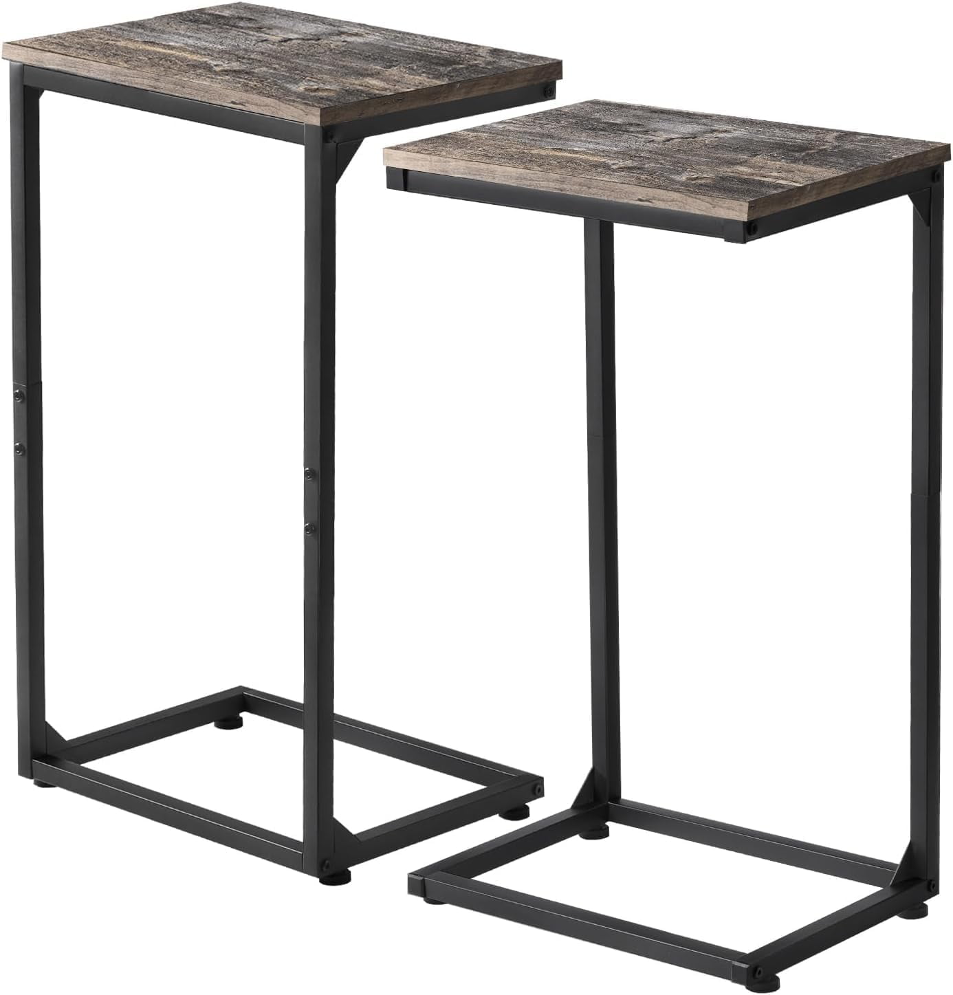 C Shaped End Table Set of 2,C Table End Table, Slide Under Sofa Table ...
