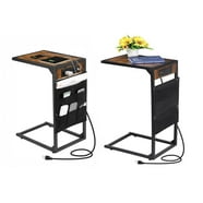 Toocust Smart Round End Table, Bluetooth Speaker, Charging Station with ...