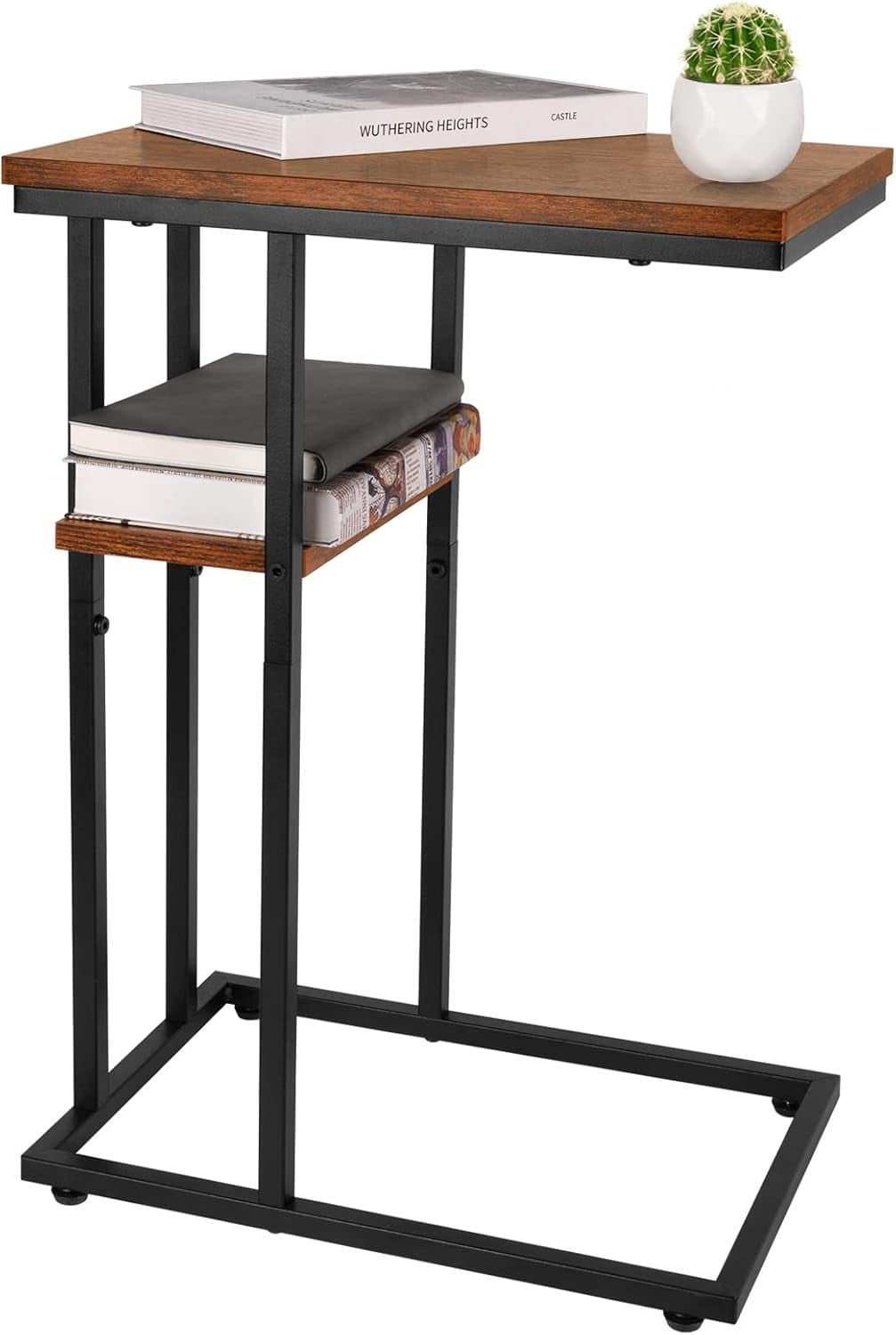 C Shaped End Table, Side Table for Couch and Bed, Small Side Tables for ...