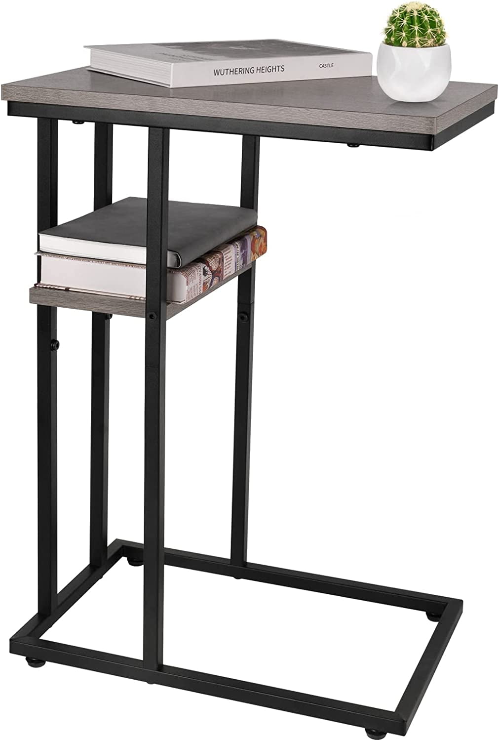 C Shaped End Table, Side Table for Couch and Bed, Small Side Tables for ...