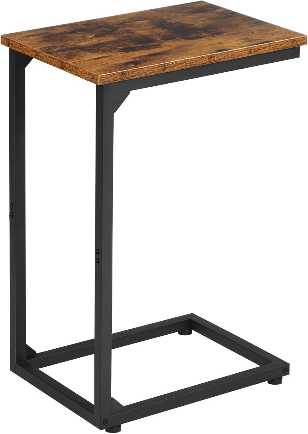 C Shaped End Table Slide Under Couch TV Tray Snack Table Small Side ...