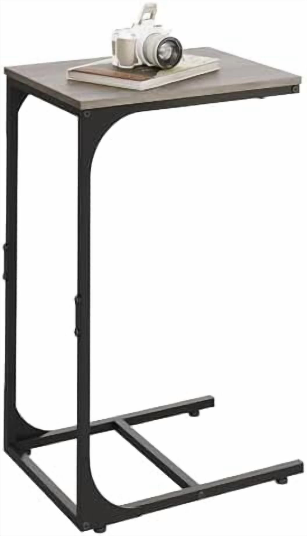 C Shaped End Table, Small Couch Side Tables with Metal Frame, Sofa ...