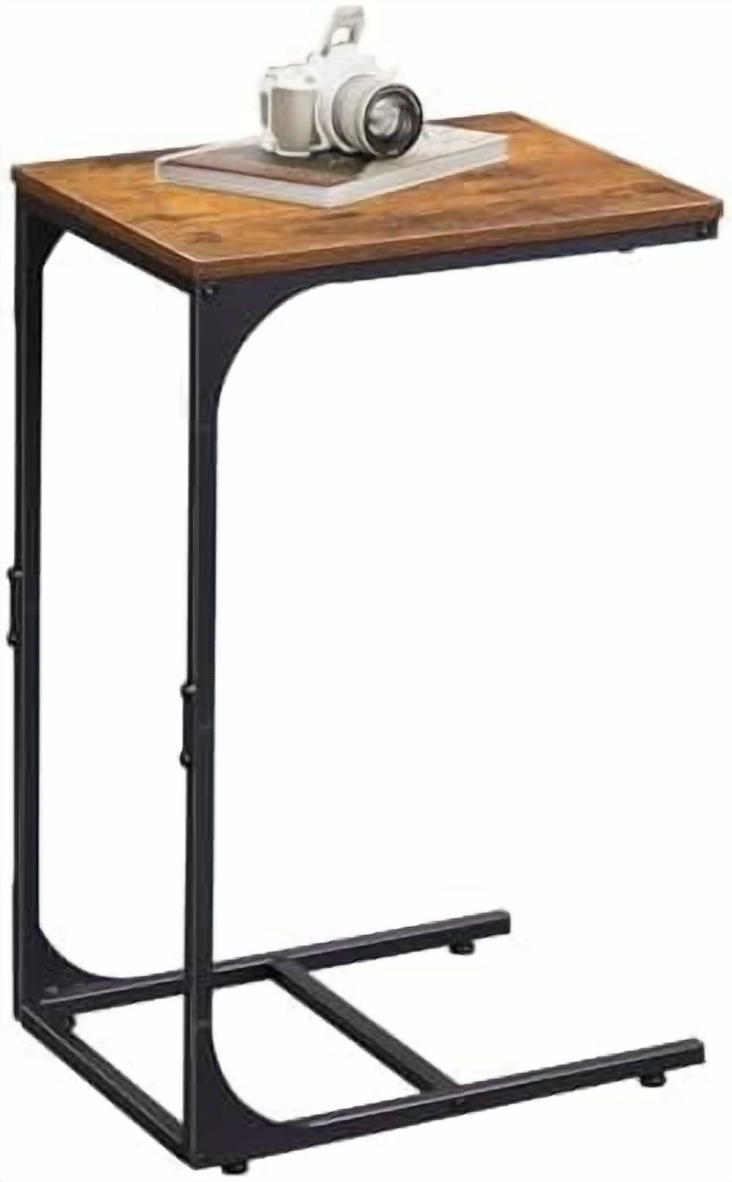C Shaped End Table, Small Couch Side Tables with Metal Frame, Sofa ...