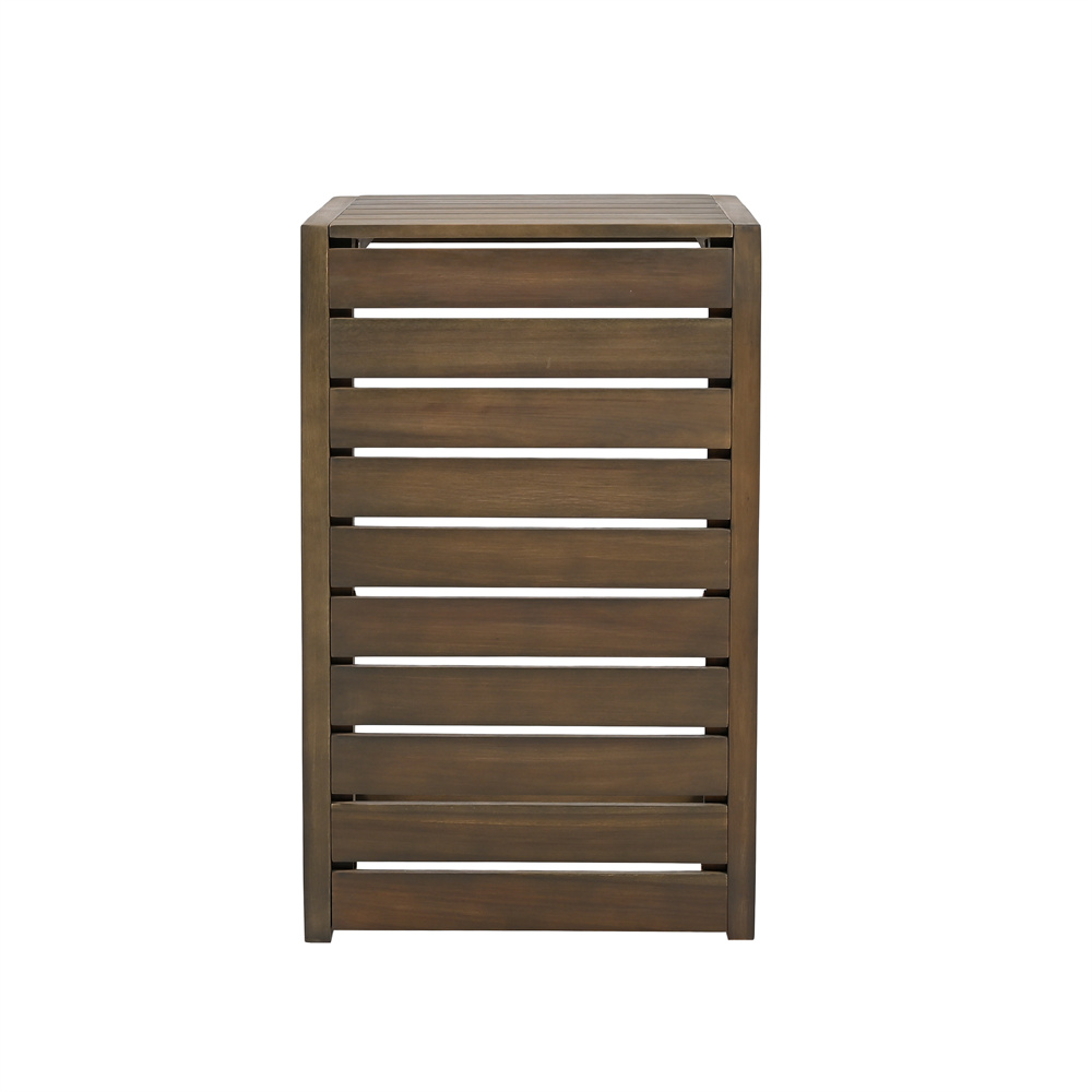 C-Shaped Grey End Table for Small Spaces - Modern Side Table with ...