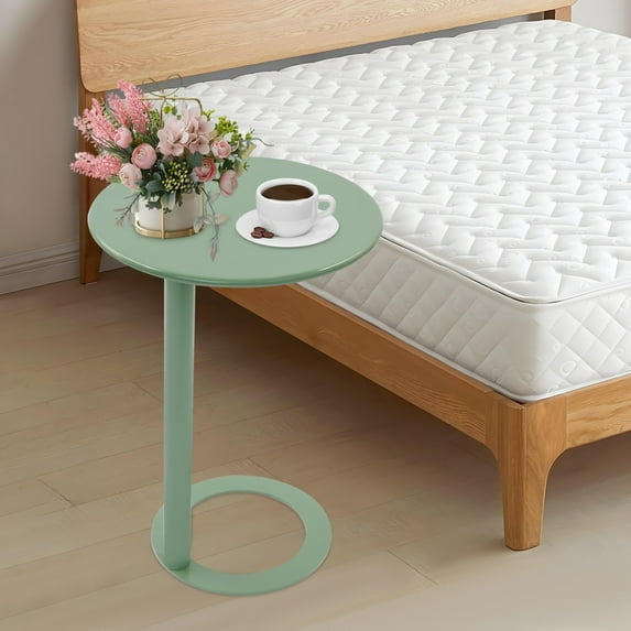 C-Shaped Round Side Coffee Table, C-Shaped Side Table with O-Shaped ...