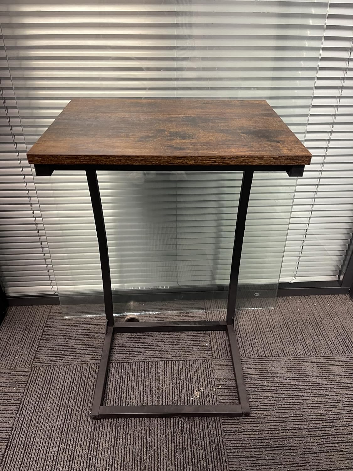 C-Shaped Side Table, C-Table for Sofa, Couch Table with Metal Frame ...