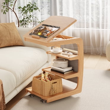 C-shaped Side Table, Small Sofa Table for Cough, Narrow Side Table ...