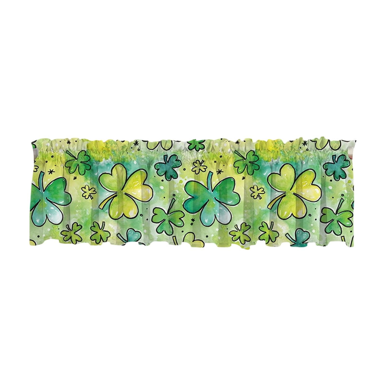 C Short Curtain With St. Patrick'S Day Print 137X45Cm Polyester Window ...