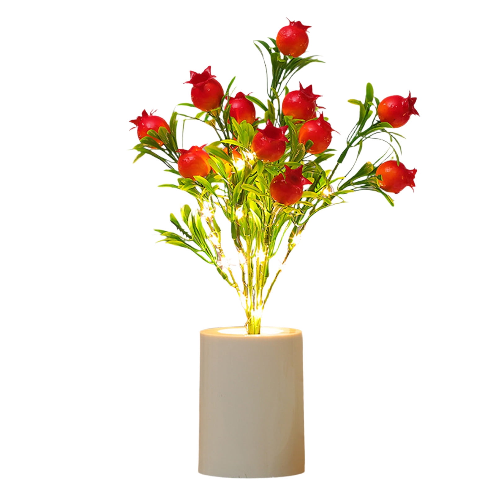 C Simulated Fruit Led Night Light Creative Potted Plant Design Ambient ...