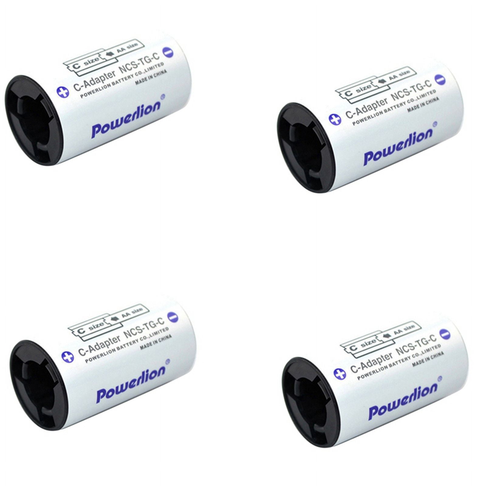 C Size Battery Adapters, AA to C Size Battery Spacer Converter Case Use ...