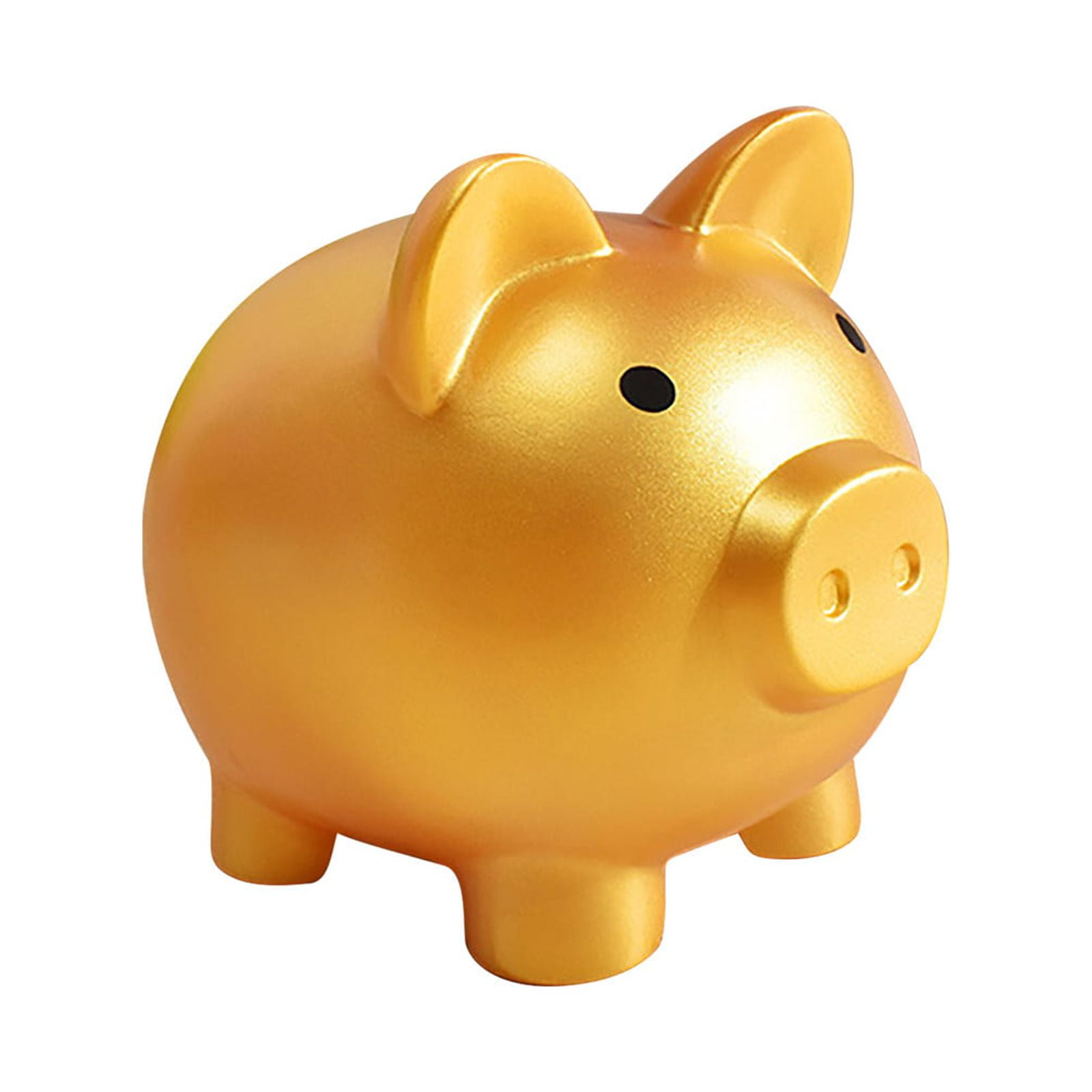 C Small Golden Pig Money Bank Vinyl Coin Saver Educational Savings Box ...