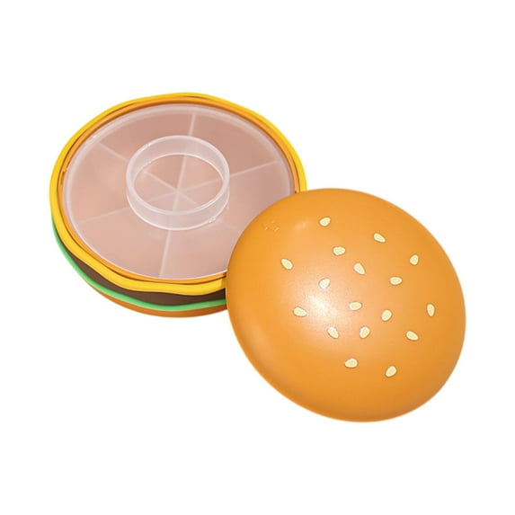 C Small Storage Box, Hamburger Pill Organizer, Compact Container With ...