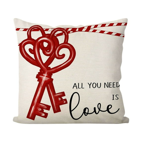 C Soft Linen Pillow Cover For Decorative Use On Sofa Bed Or Chair ...