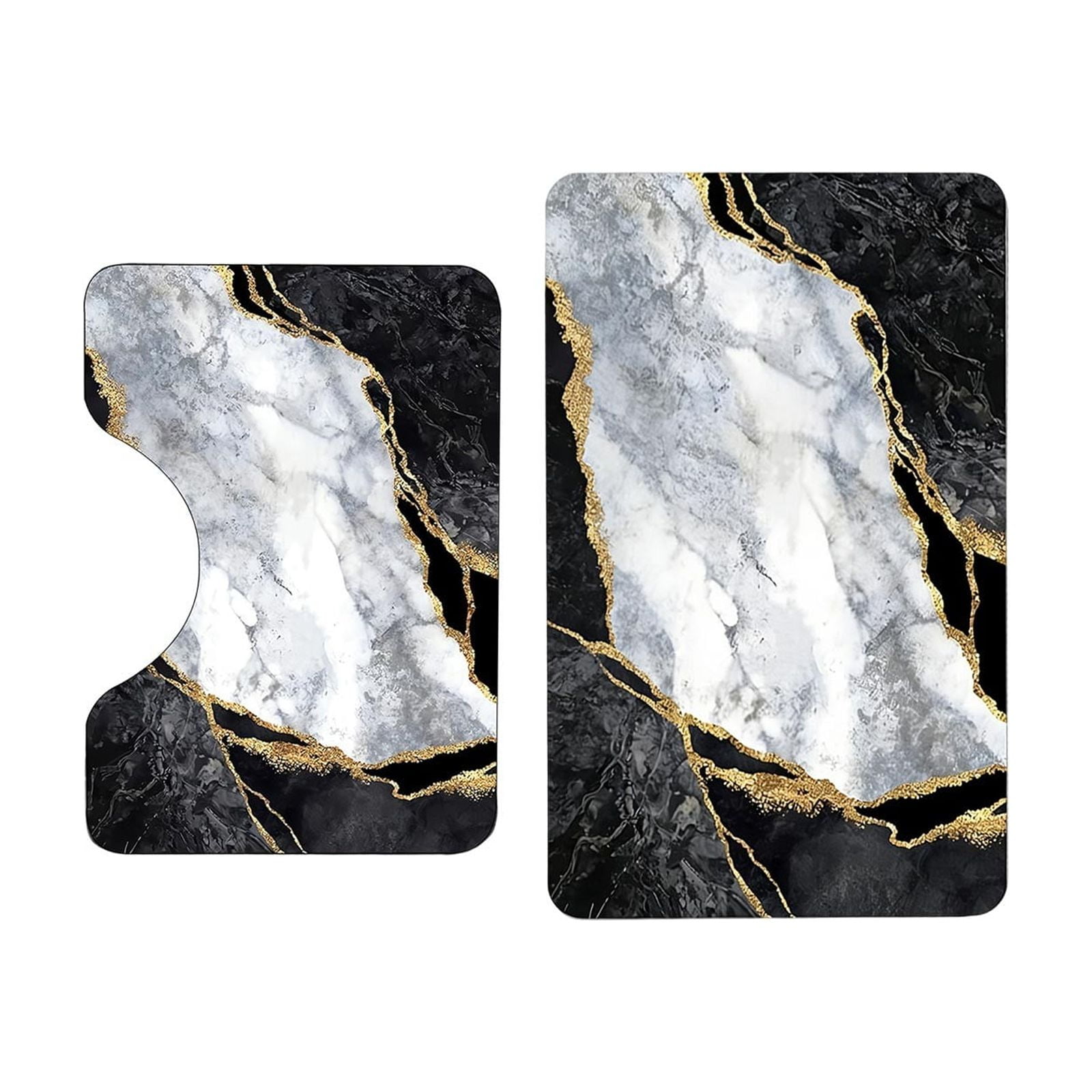 C Soft Velvet Bathroom Rug 2Pc Set With High Density Absorbency, Fast ...