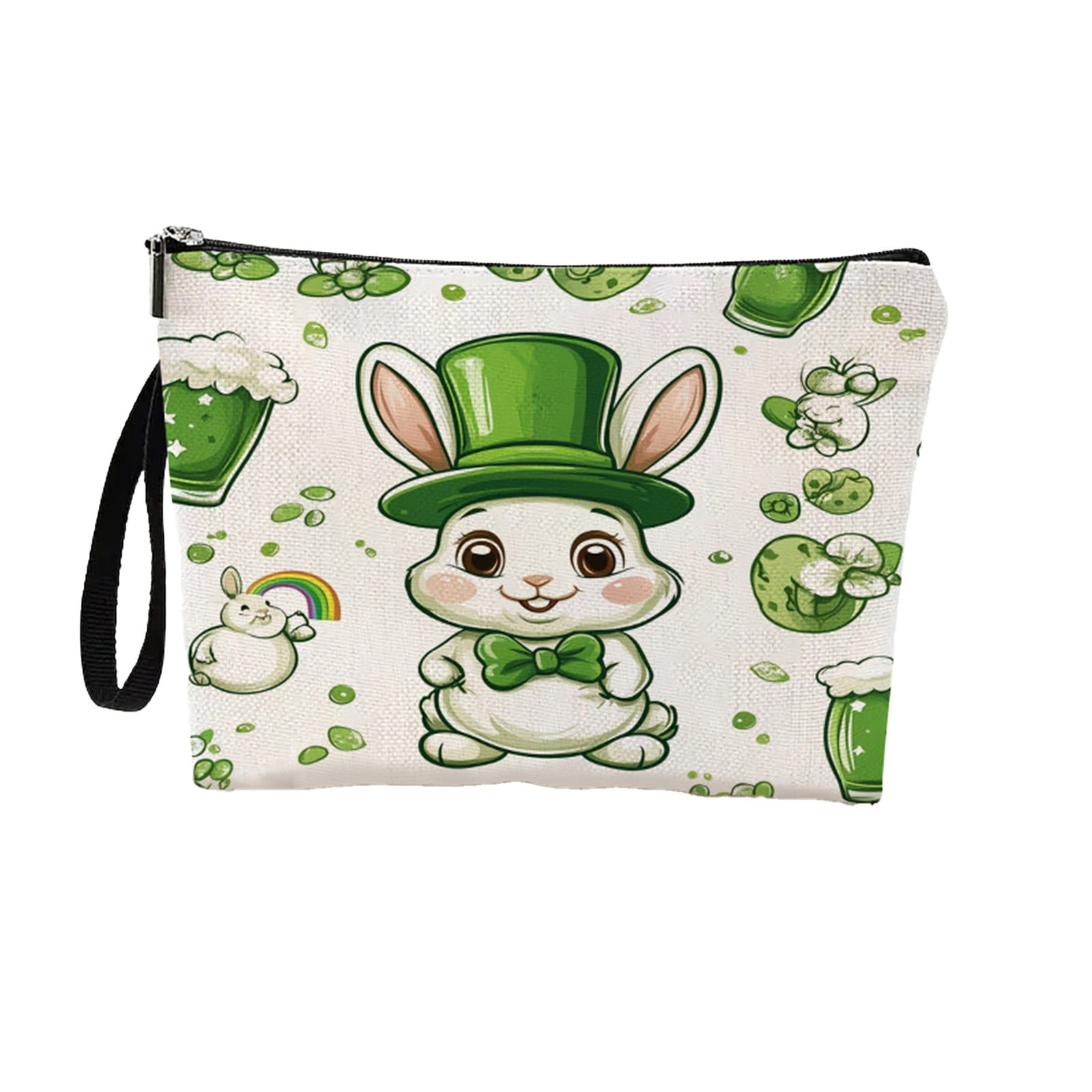 C St Paddys Day Easter Bunny Doll Cosmetic Bag Ladies Lipstick Portable ...