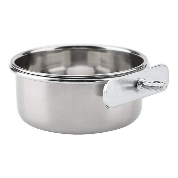 C Stainless Steel Bird Feeder Cup Parrot Food Water Cup Bird Cage ...