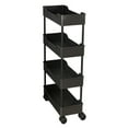 C Storage Rack With Wheels Multi Layer Mobile Cart Easy Assembly Narrow ...