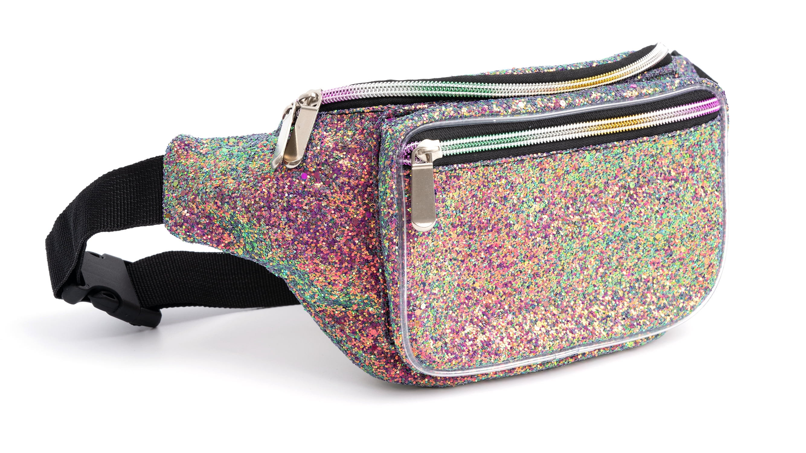 C.T.Soarsky Women's Fanny Pack Rave Glitter Grils Festival Waist Belt ...