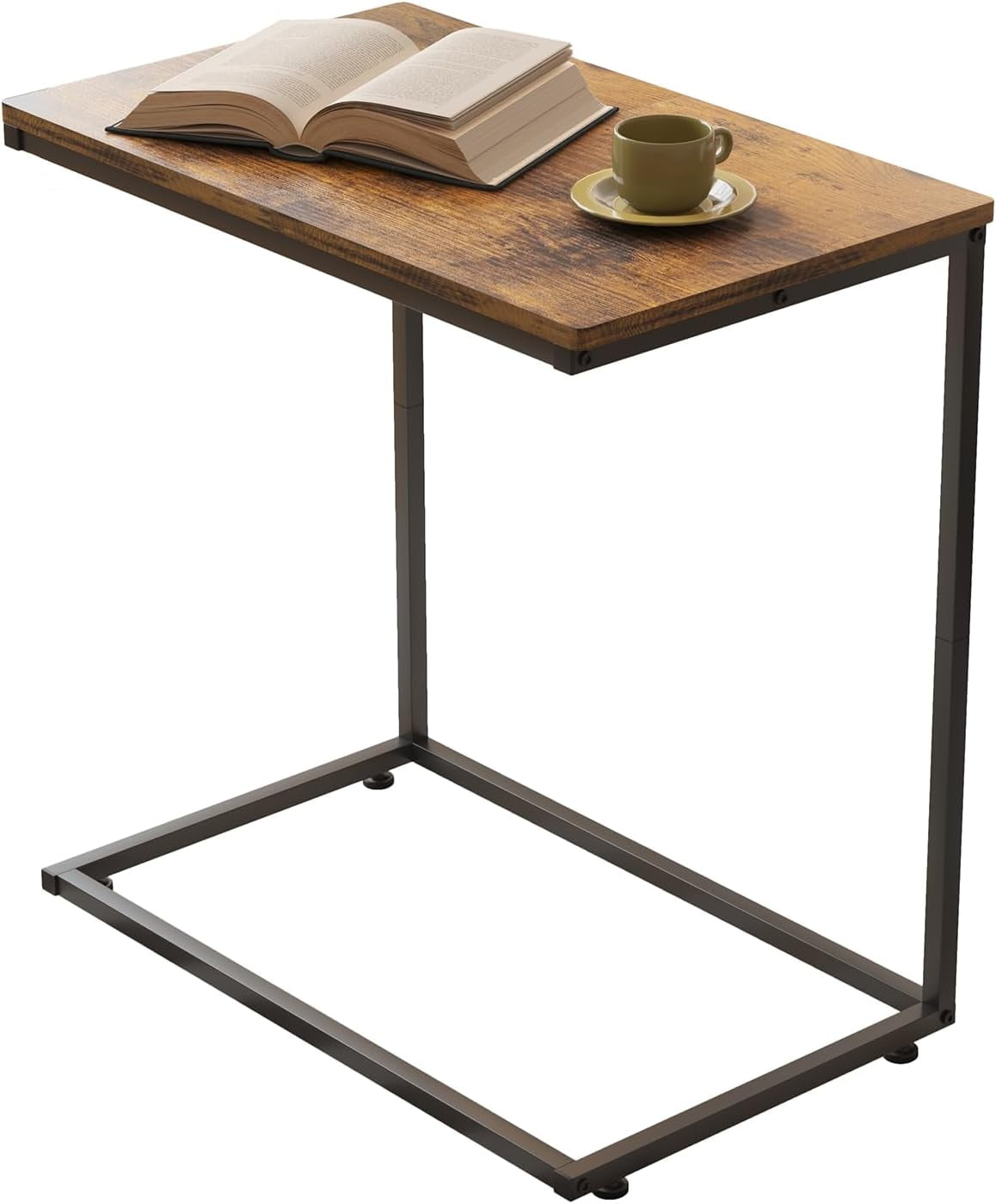 C Table, C Shaped Side Table, 20.5 Inches Wide End Table with ...