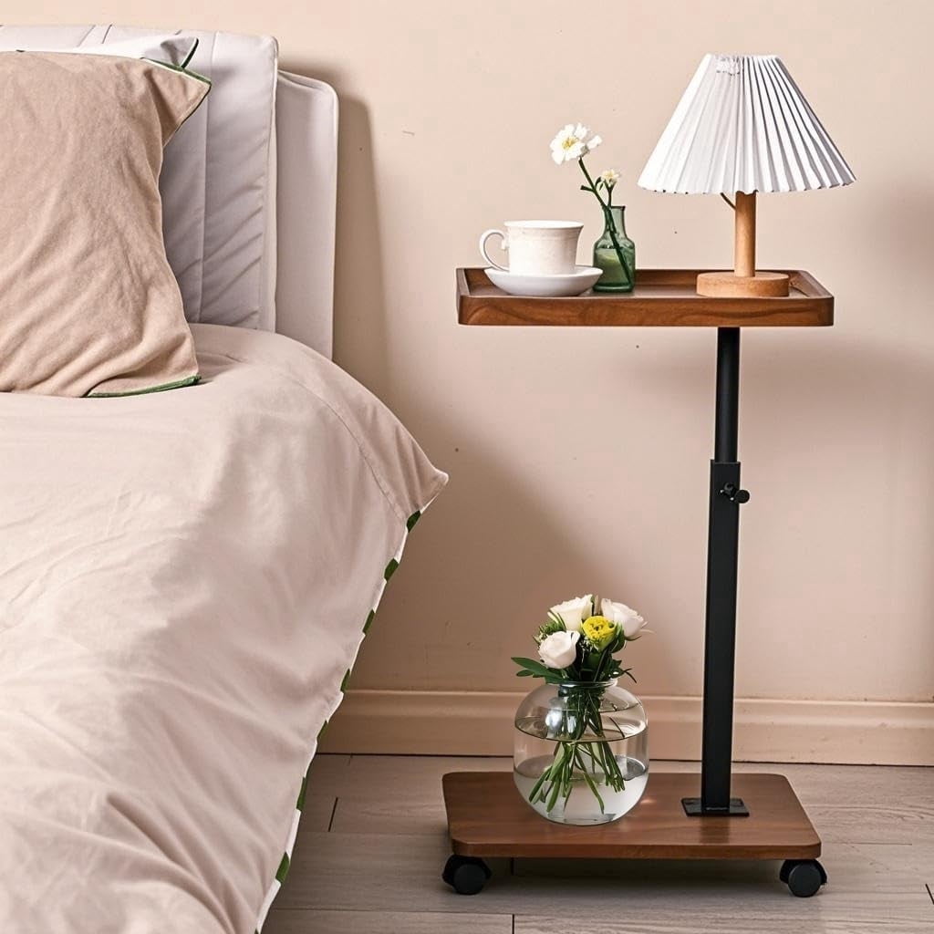 C Table End Table Adjustable Height,C Shaped End for Couch，Snack Tables ...