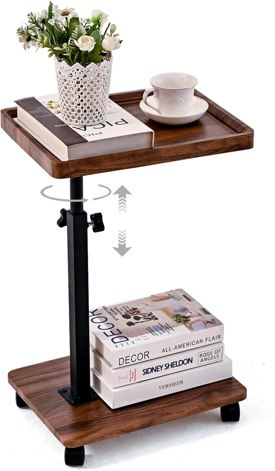 C Table End Table Adjustable Height,C Shaped End for Couch，Snack Tables ...