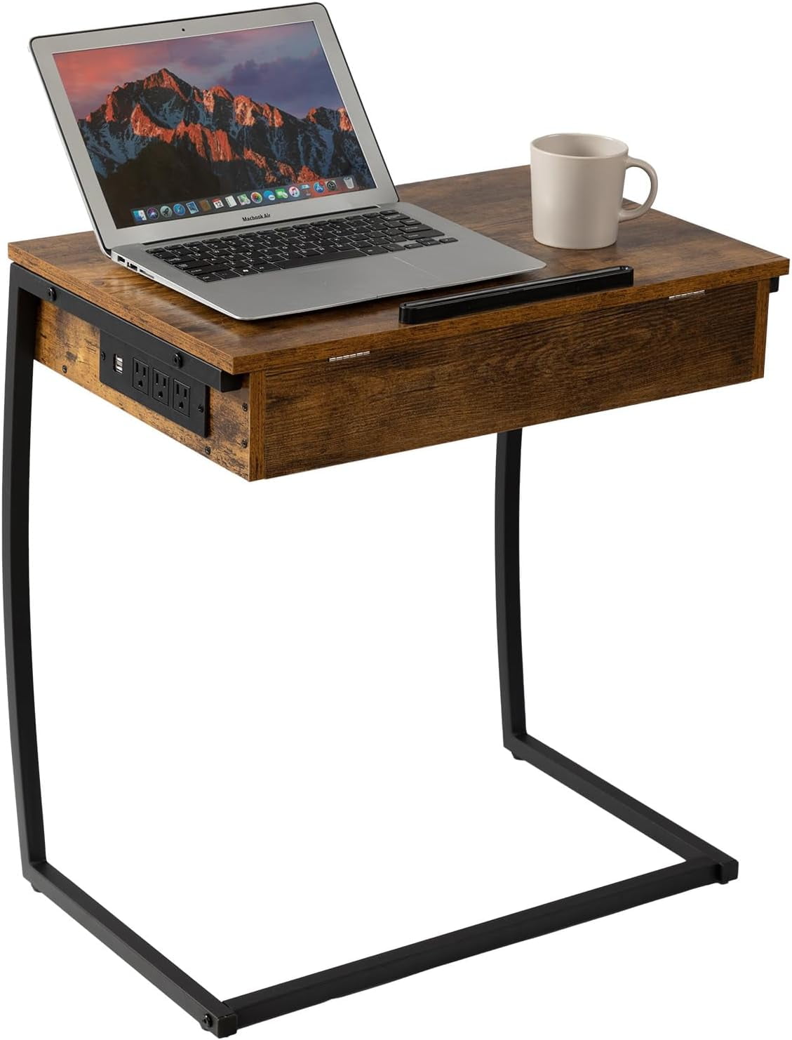 C Table End Table with Charging Station, TV Trays, Couch Tables That ...