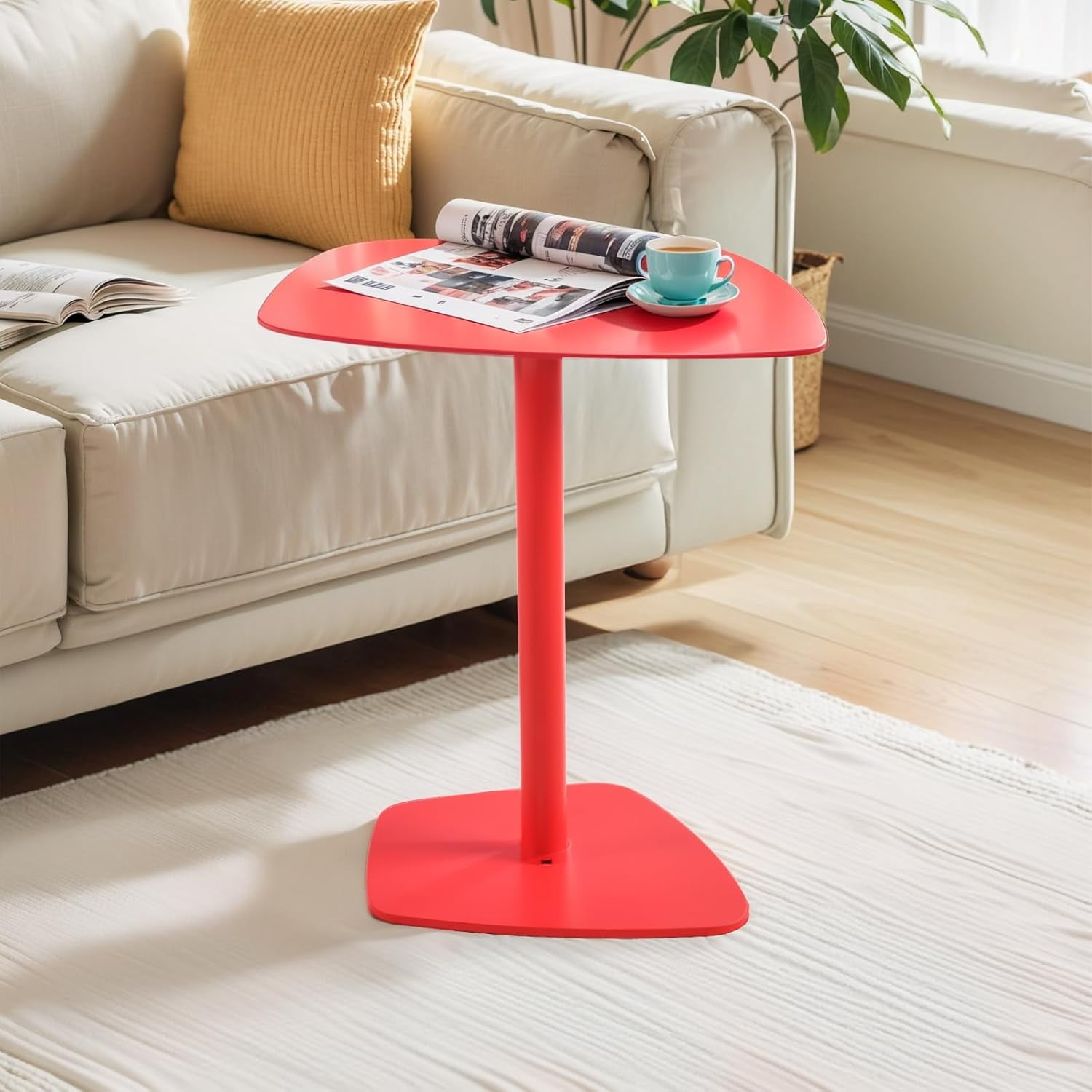 C Table End Table,Tray Metal Sofa Side Table, Accent Coffee Table ...