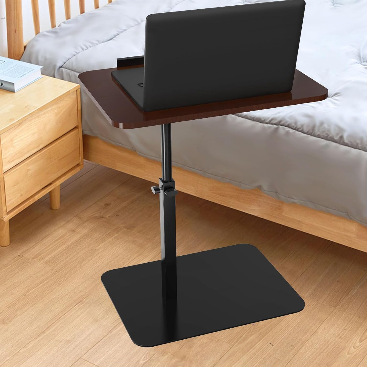 C Table for Sofa, 360 Swivel Small Side Table, Adjustable Height ...