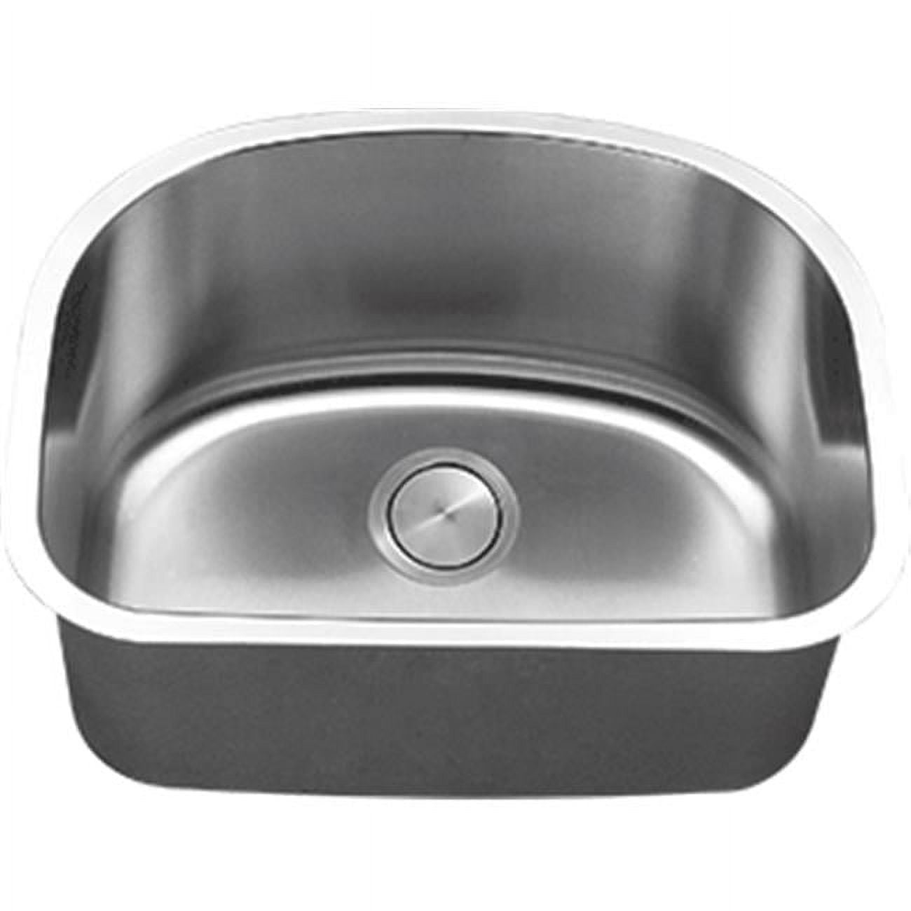 C-Tech-I LI-800 26 in. 16 Gauge Undermount Patras D-Shaped Single Bowl ...