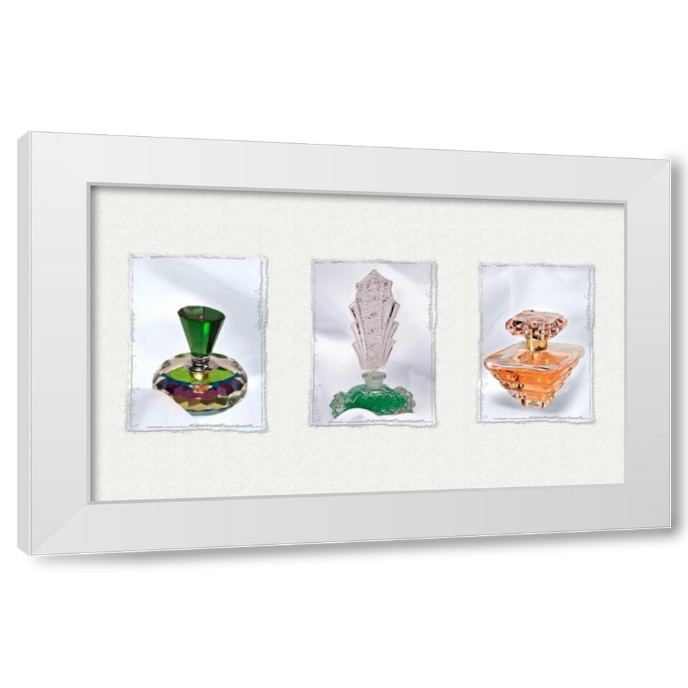 C. Thomas McNemar 14x10 White Modern Wood Framed Wall Art Titled - Perfume Triptych II - Walmart.com