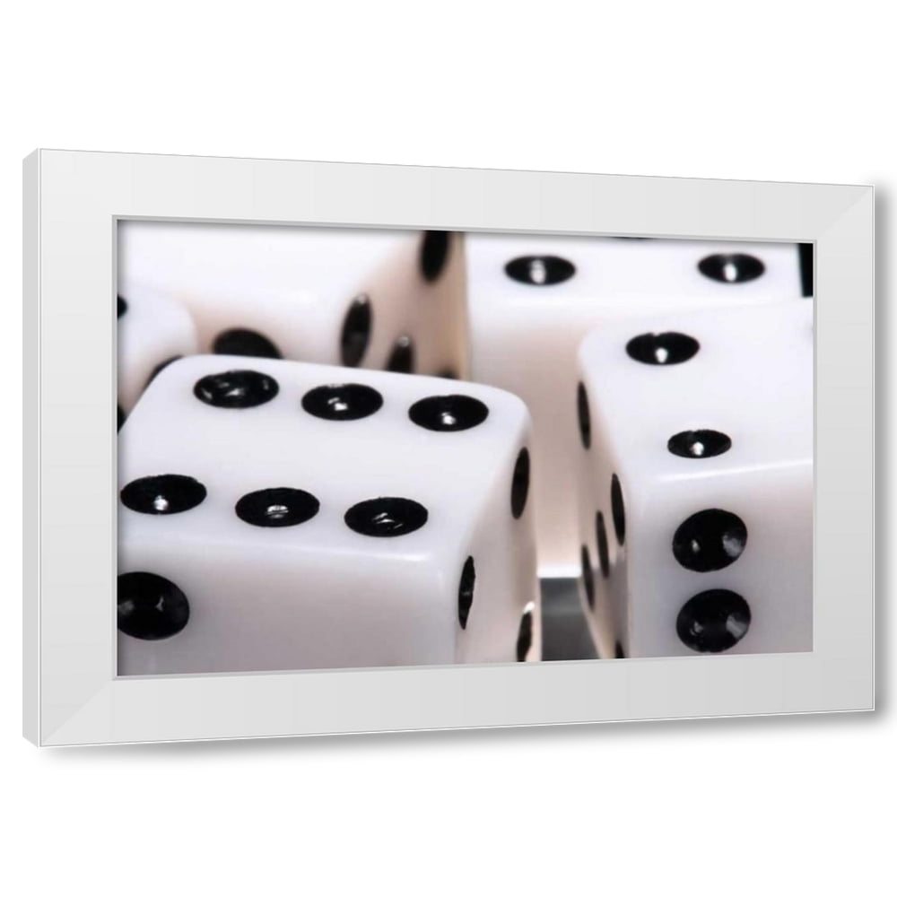 C. Thomas McNemar 14x11 White Modern Wood Framed Wall Art Titled - Dice ...