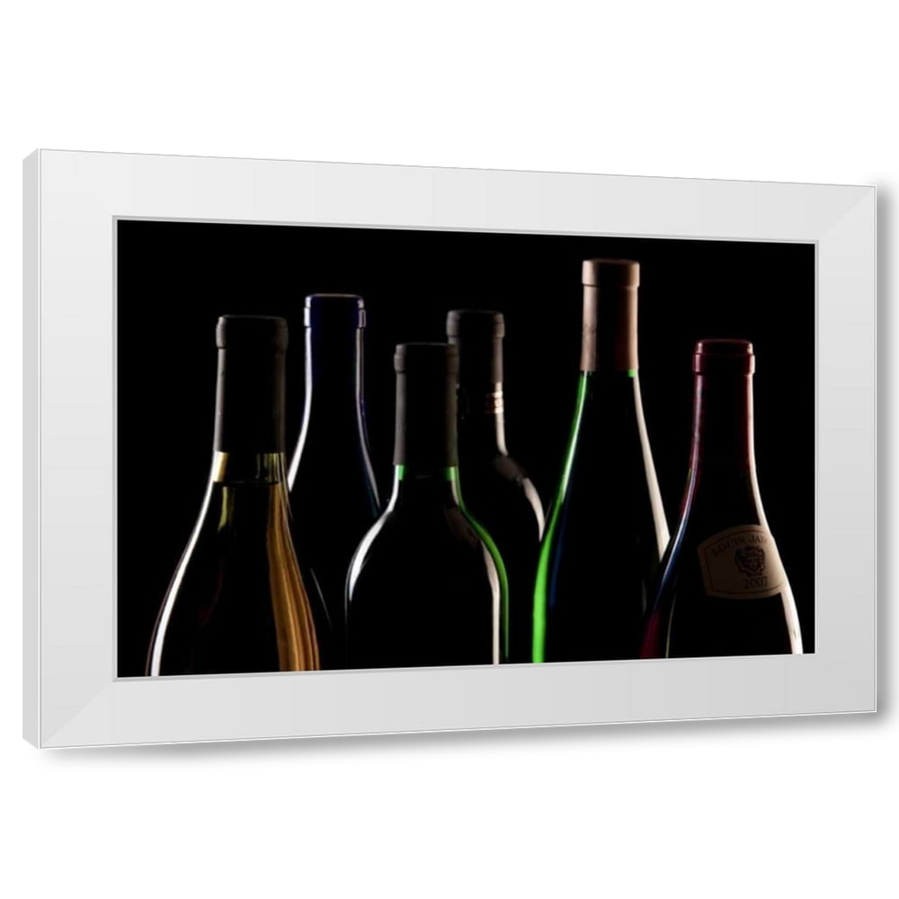 C. Thomas McNemar 32x23 White Modern Wood Framed Wall Art Titled - Wine Reflections IV - Walmart.com