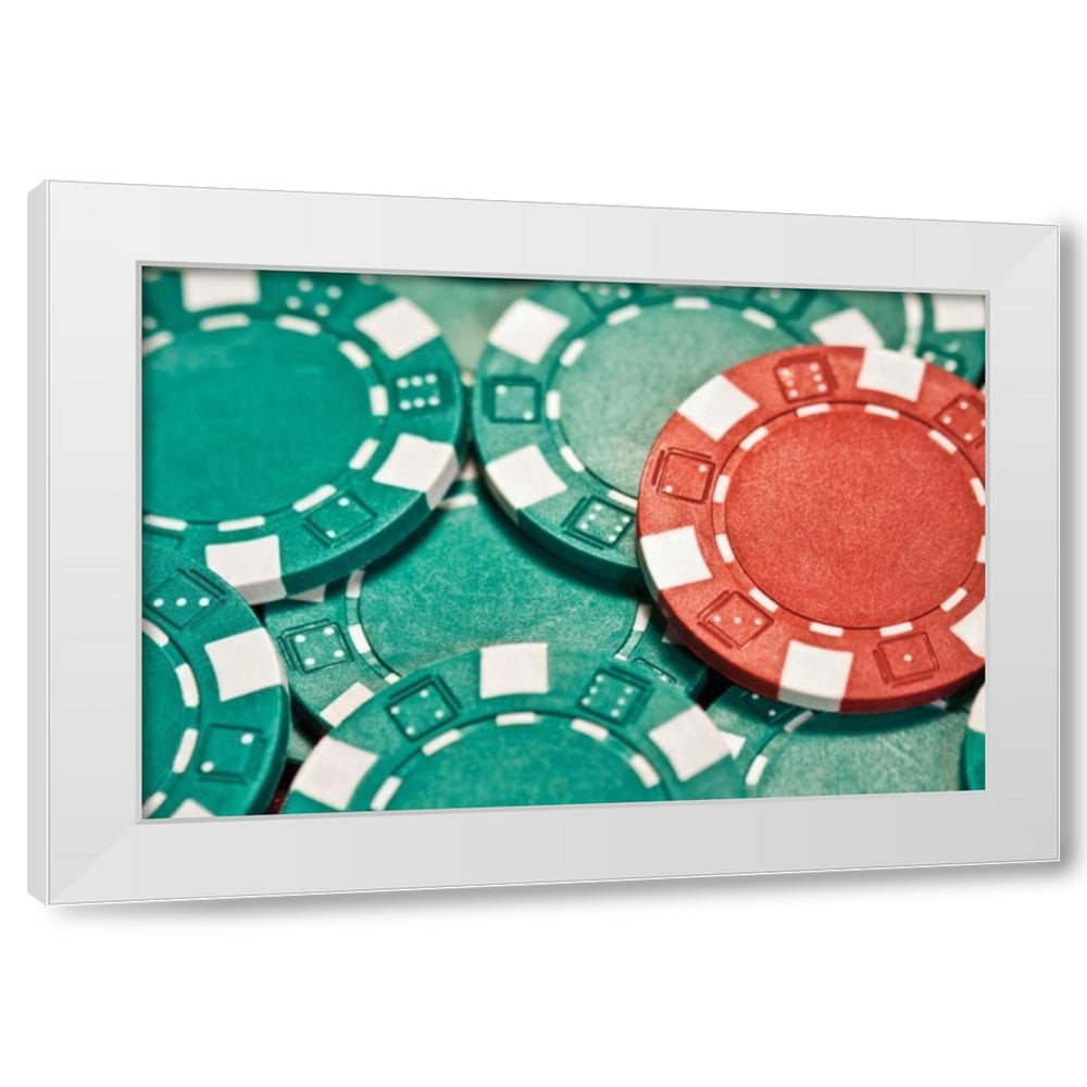 C. Thomas McNemar 4x24 White Modern Wood Framed Wall Art Titled - Poker ...