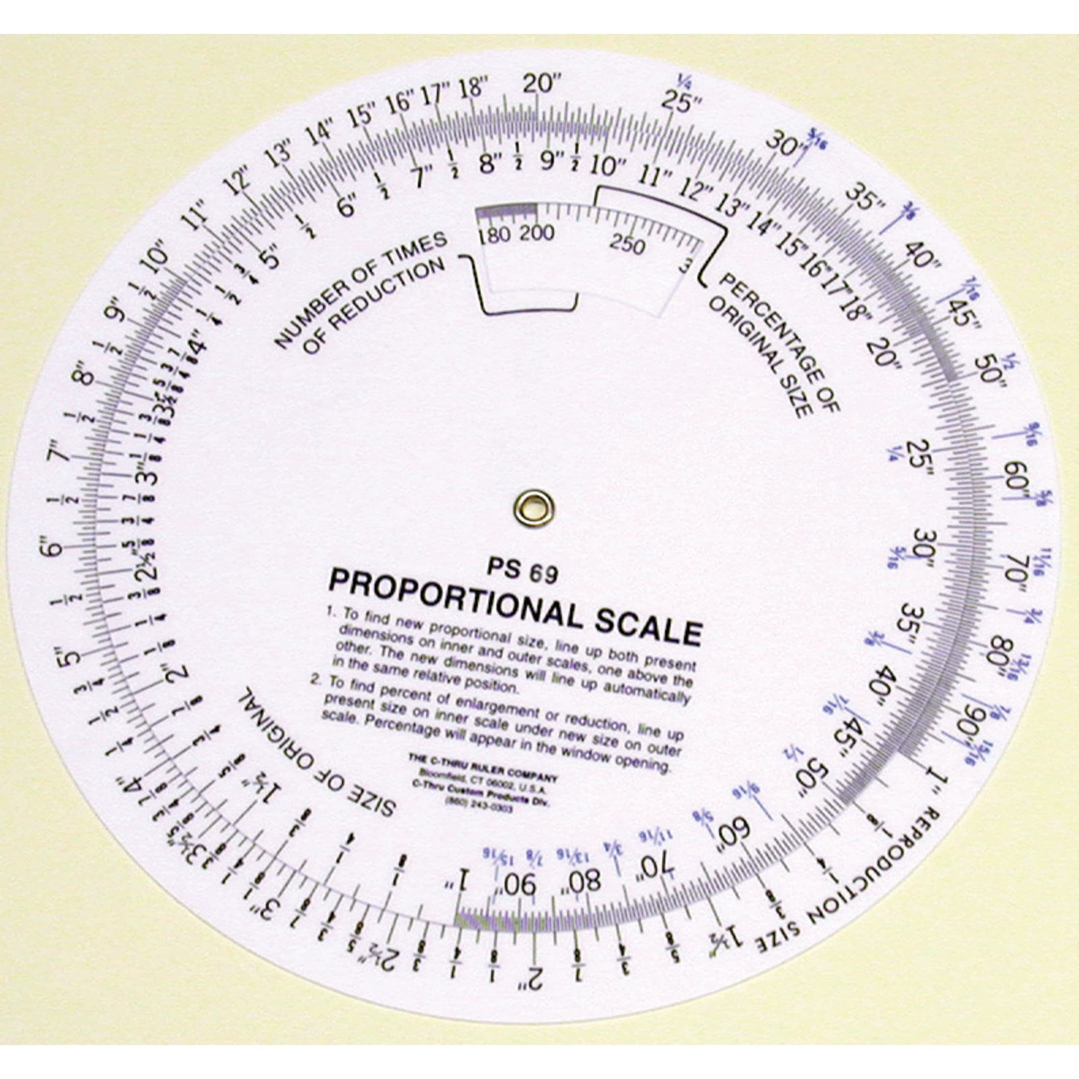 C-Thru Circular Proportional Scale, 5 in - Walmart.com