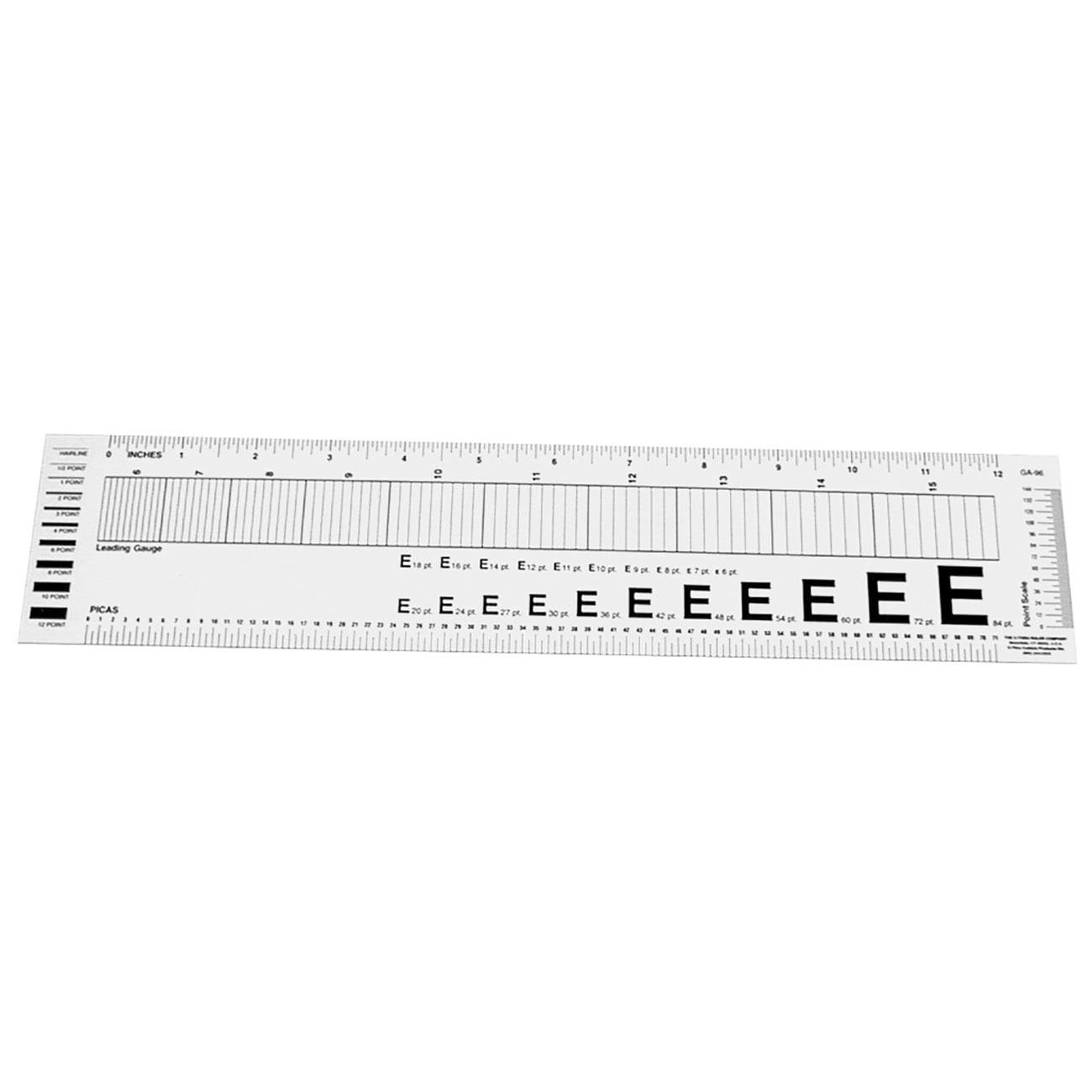 C-Thru Graphic Arts Leading Gauge Ruler, 3in x 13-3/4 - Walmart.com