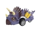 C Tyrannosaur Dinosaur Pull Back Car Abs Mini Toy Simulation Horned ...