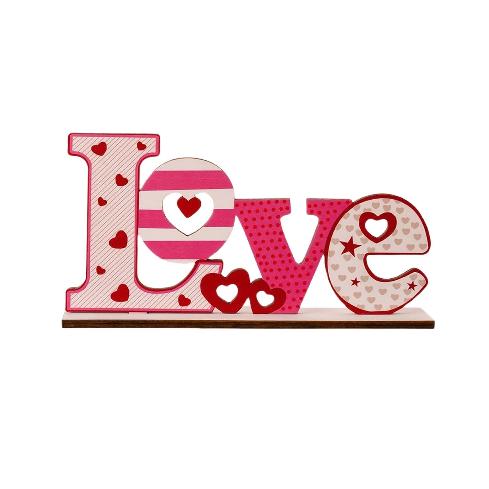 C Valentine'S Day Table Decoration Romantic Letter Table Decor With ...