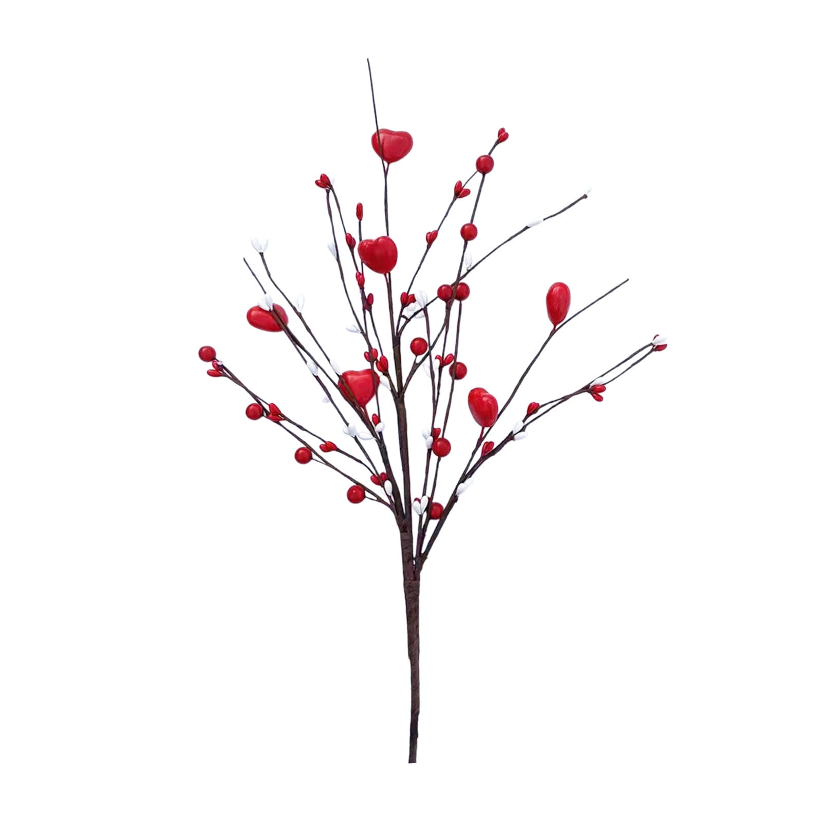 C Valentines Day Heart Arrangement Holiday Heart Pulp Sprigs Artificial ...